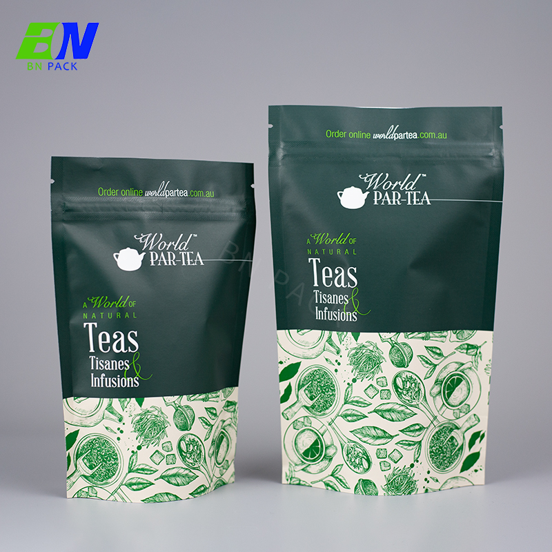 100% Biodegradable Stand Up Pouch Compostable Stand Up Ziplock Pouch ...